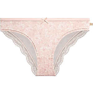 Jessica Simpson Women's Underwear - 10 Pack Seamless Bikini Briefs (S-XL), Size Medium, Floral Print/Gardenia/Stripes/Rose Smoke/Black