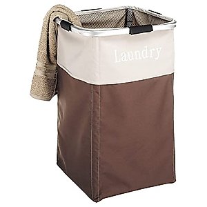 Whitmor Easycare Square Hamper Java