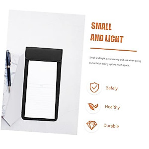 Cabilock 5pcs Bill Folder Mini Notepad Nurse Note pad Decorative Paper Clips Low Profile Clip Boards clipboard Standard Clip Mini memo clipboards Office Supply exam Paper Clips Paper Base