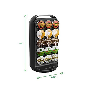 Mind Reader Carousel Coffee Pod Holder, 1 Count (Pack of 1), Black, 30 pods
