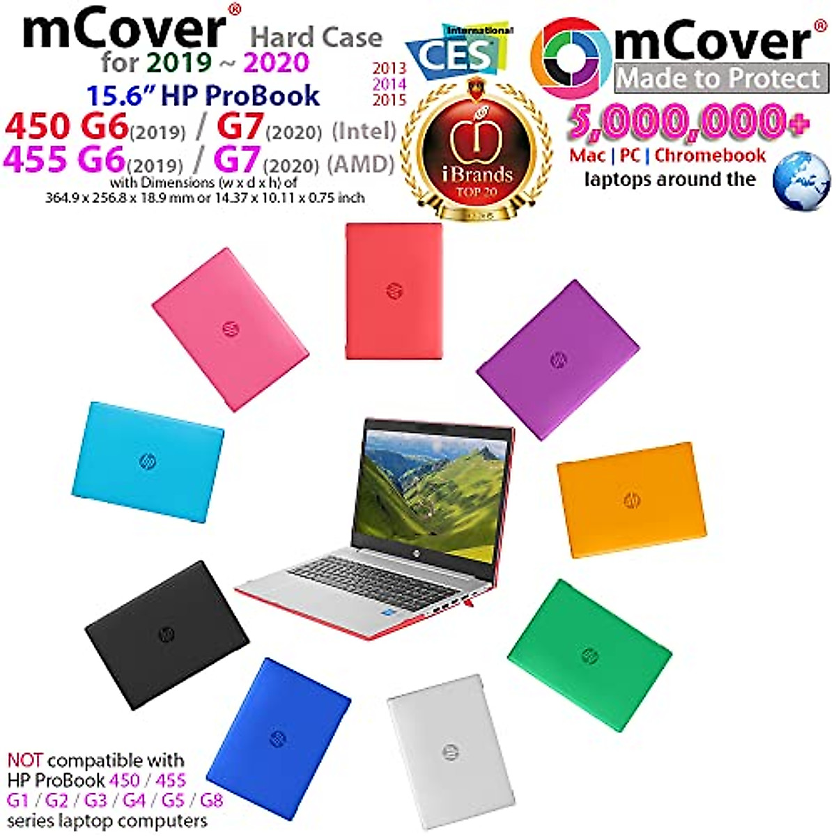 mCover Case Compatible for 2019～2020 15.6" HP ProBook 450 G6 / G7, ProBook 455 G6 / G7 Series Notebook PC Only (NOT Fitting Other HP Models) - Purple