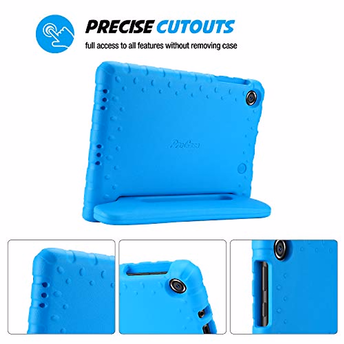 ProCase Kids Case for Alcatel Joy Tab 2 8 inch 2020(Model: 9032Z), Alcatel Joy Tab 2 Case, Shockproof Kids Friendly Convertible Handle Stand Case for Metrobyt-Mobile Alcatel Joy Tab 2 Tablet -Blue