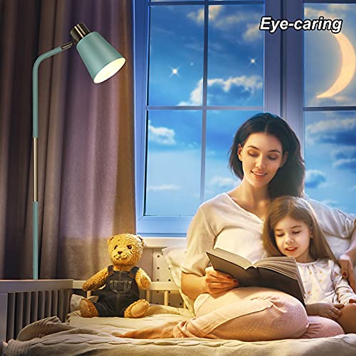 NIOSTA Floor Lamp, Industrial Floor Lamp Height Adjustable 360° Rotation Lampshade Modern Standing Lamp, Floor Lamps for Living Room, Office, Bedroom Reading, Work etc(Green)