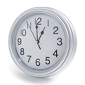 8.6 Inch Wall Clock, Decorative Classic Digital Clock for Home, Office, Classroom, School, Balcony, Garden - Silver