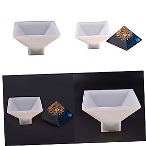 EXCEART 3pcs Silicone Crystal Silicone Cupcake Round Ice Cube Tray Chocolate Letter Molds Ice Cubes Trays Circle Silicone Mold Silicone Letter Molds Epoxy Cake Mold Jewelry Accessories