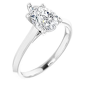 Pear Moissanite Engagement Ring Set 1 CT Handmade 14K Solid White Gold Ring for Women Solitaire Colorless Diamond Anniversary Halo Bridal Wedding Ring Proposal Gift VVS1 Colorless