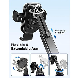 JOYTUTUS Wireless Car Charger, 15W Car Phone Holder Mount Wireless Charging, Smart Alignment Charging Auto Clamping Cup Holder Phone Mount, Fit iPhone 14/13/12 pro/12, Samsung S22/S10/S9/S8, etc