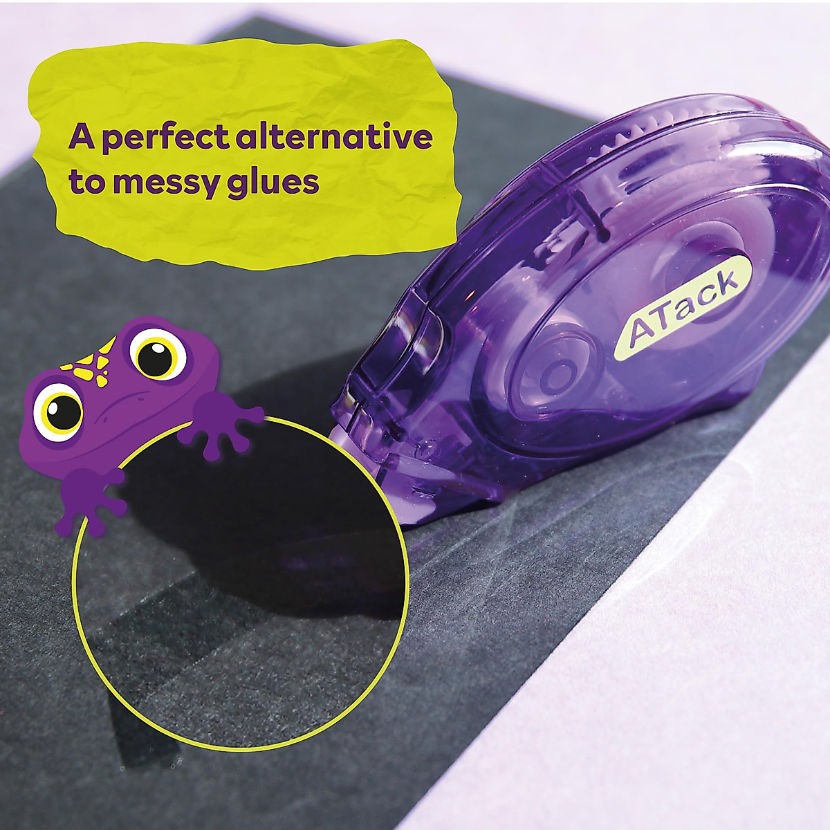 ATack Double Sided Tape Adhesive Runner Roller, 0.3-inch by 360-Inch, 4-Pack, Permanent Double-Sided Adhesive Tape Dispenser for Scrapbooking, Card Making and Crafts | Acid-Free and Archival-Safe