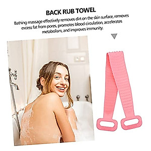 Alipis 3 Pcs Silicone Bath Towel Body Towel Bath Sponge Spa Towels Back Body Scrubber Cleaning Towels Body Scrub Sponge Silicone Exfoliating Brush Shower Towel Shower Brush Accessories