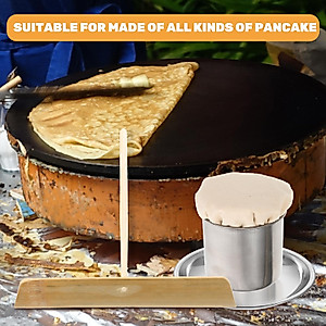 Kichvoe 1 Set Pancake Tools Crepe Oil Spreader Pancake Maker Stick Pancake Spreader Wooden Spreader Crepe Oil Brush Spreader Japanese Grill Crepes Pancakes Bamboo Smudge Stick