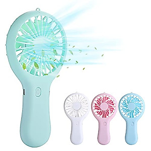 Aozhen Handheld Fan Battery Operated Portable Fan Small Fan with Adjustable 3 Speeds Rechargeable Battery Powered Fan Desk USB Mini Personal Fan for Traveling Outdoor Room