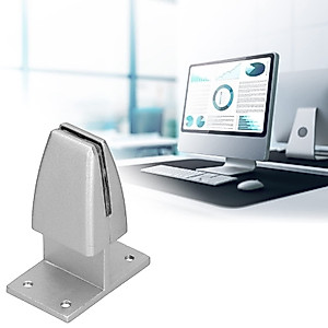 Haofy Desktop Partition Bracket Clip, 4 Pcs T-Shaped Aluminum Alloy Silver Desktop Screen Bracket Clip, Suitable for Office Classroom