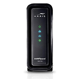 ARRIS SURFboard SB6183-RB DOCSIS 3.0 16x4 Gigabit Cable Modem, Comcast Xfinity, Cox, Spectrum and more, 1 Gbps Port, 400 Mbps Max Internet Speed, Easy Set-up with SURFboard Central App BLK - RENEWED