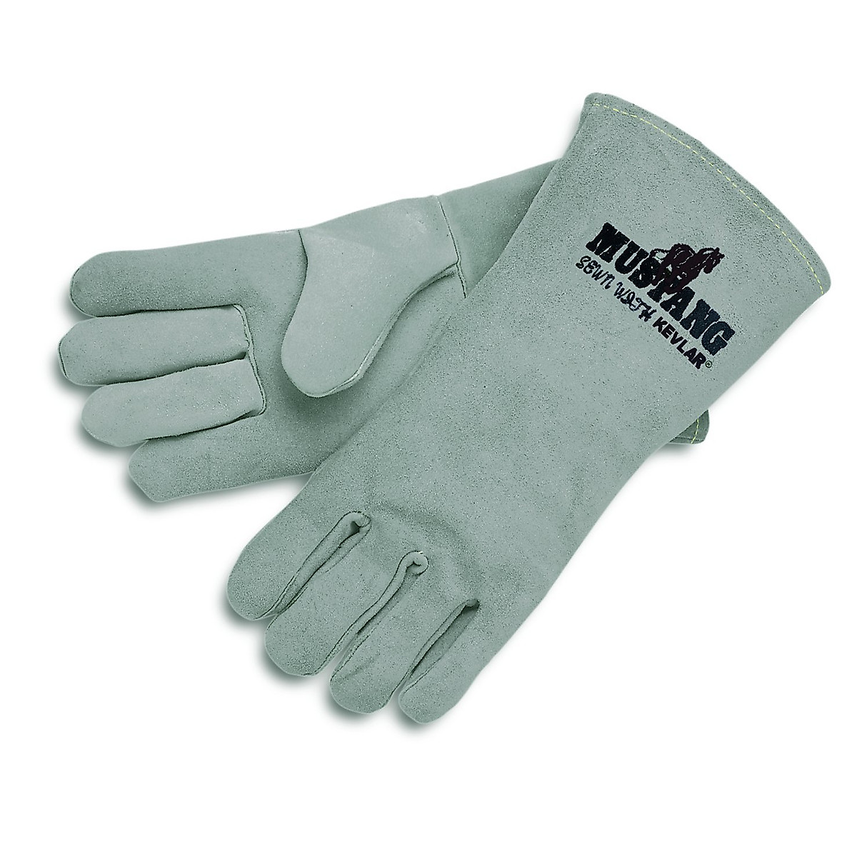 MCR Safety 4700 Mustang Cow Leather Premium Select Welder Gloves, 13" 1-Piece Back with Reinforced Thumb, Sewn with Dupont Kevlar Thread, Insulated, X-Large, 1-Pair