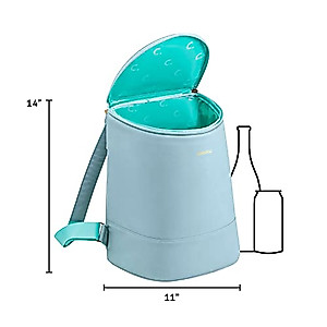 Corkcicle EOLA Cooler Backpack, Waterproof and Leak Proof Insulated Bag, Perfect for Wine, Beer, and Ice Packs, Seafoam