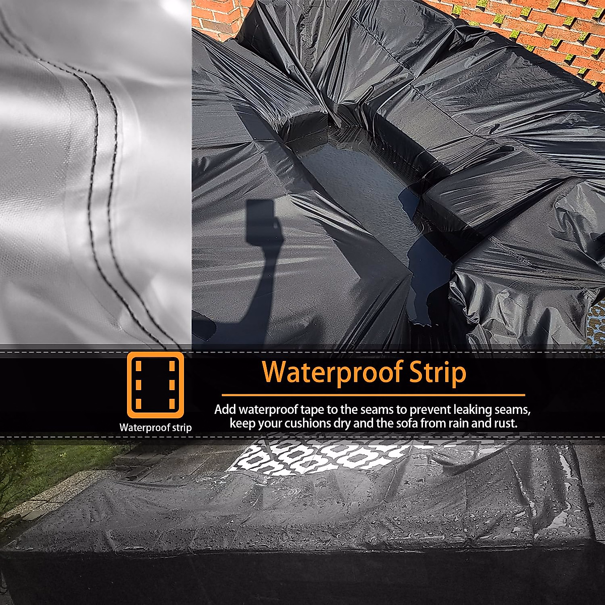 CKCLUU Patio Furniture Cover Waterproof Outdoor Furniture Set Covers Heavy Duty Outside Sectional Sofa Set Covers Outdoor Table and Chair Set Covers Water Resistant Heavy Duty 128" L x 83" W