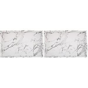 FOMIYES 2pcs Bath Cosmetics for Dish Toilet Candles Multi- Pattern Holder Soap Earrings Nightstand Organizer Makeup Bathroom Candle Trinket Ring Marble Grain Organizing Tank