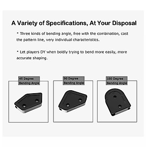 ASHATA 16mm Tubing Bending Kit, Acrylic Hard Tube 45/90/180 Degree Bending Mould Kit, Hard Tube Elbow Mold for Computer Blender Water Cooling System