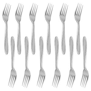 Royal 12-Piece Mini Dessert Forks Set - 18/10 Stainless Steel, 6.0" Mirror Polished Flatware Utensils - Great for Tastings, Cakes, and Using in Home, Kitchen, or Restaurant