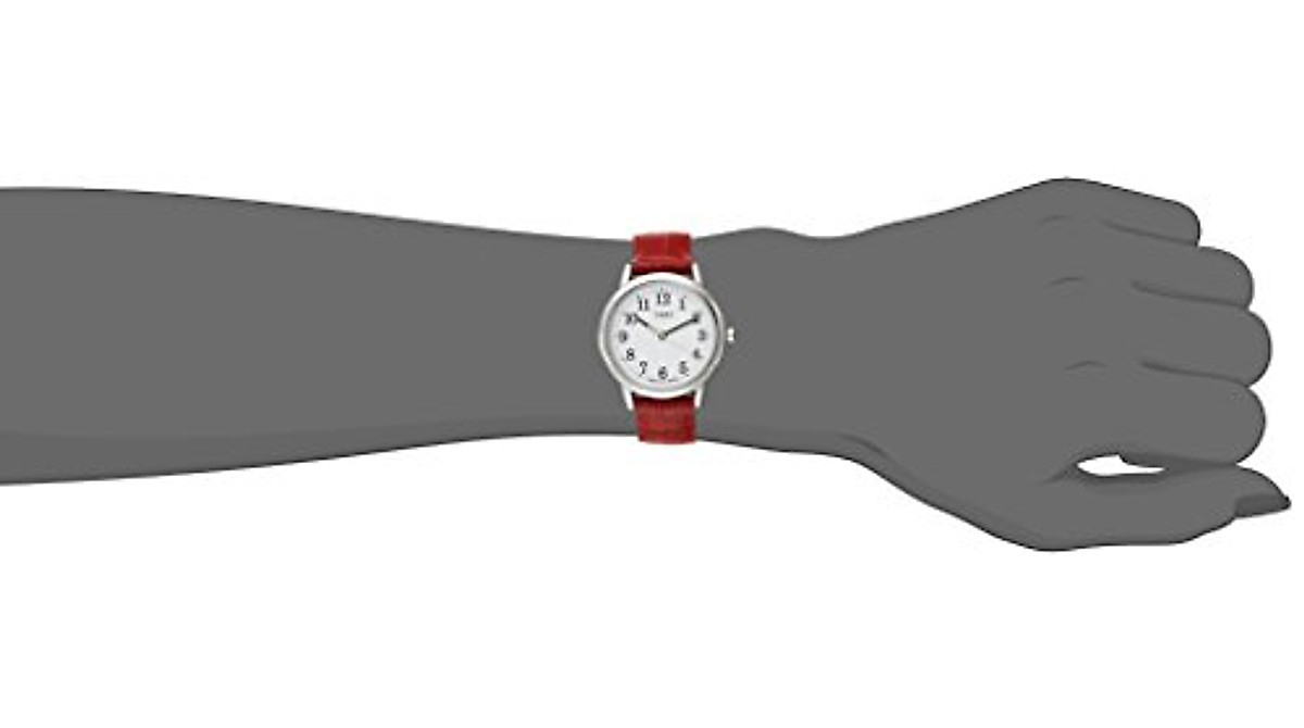 Timex Women's Easy Reader Watch in Red and Silver