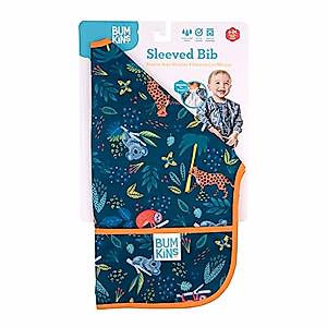 Bumkins Bibs, Baby and Toddler Bibs, Bibs for Girls and Boys 6-24 Months, Long Sleeve Bib, Baby Bibs for Eating, Lightweight Waterproof Fabric Sleeved Smock