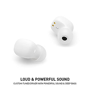 ADV. 500 True Wireless Earbuds, World's Smallest Wireless BT 5.2 Earphones Wide-Range Connection, Touch Control, Built-in Mic, Powerful Sound with Deep Bass [White]