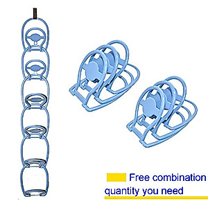 Renashed Cap Holder Baseball Hats 6 Caps Rack Storage Holder Organizer Blue with 2 Closet Hanging Hooks Organizer