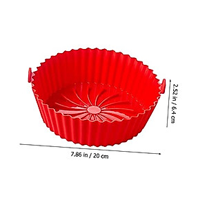 Luxshiny 2pcs Silicone Pad Air Fryer Ovens Washable Silicone Mat Air Fryer Basket for Oven Air Fryer Tray Air Fryer Oven Tray Airfryer Liners Oven Liners Air Fryer Accessories Baking Liners