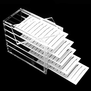 5 Layer Clear Acrylic Eyelash Storage Box False Eyelash Case Lash Display Organizer Grafting Eyelash Extension Tool