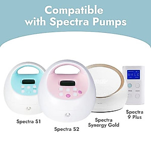 [8-Count] Papablic Duckbill Valves and Silicone Membrane Compatible with Spectra S1, S2 and 9 Plus Breastpumps, Not Original Spectra Pump Parts, BPA/DEHP Free, Pink