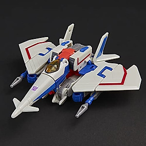 Transformers Bumblebee Cyberverse Adventures Toys Deluxe Class Starscream Action Figure, Seeker Strike Action Attack, 5-inch