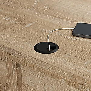 Sauder Adaline Cafe L-Desk, L: 59.65" x W: 59.65" x H: 29.92", Orchard Oak Finish