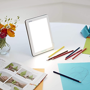 Verilux® HappyLight® Lucent - UV-Free LED Light Therapy Lamp, Bright White with 10,000 Lux, Detachable Stand, and Wall Mountable