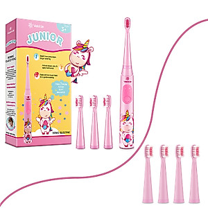 Vekkia Kids Electric Toothbrush and Replacement Heads Purchased Together Save 10%