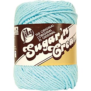 Lily Sugar 'N Cream The Original Solid Yarn, 2.5oz, Medium 4 Gauge, 100% Cotton - Robins Egg - Machine Wash & Dry (10200101215)