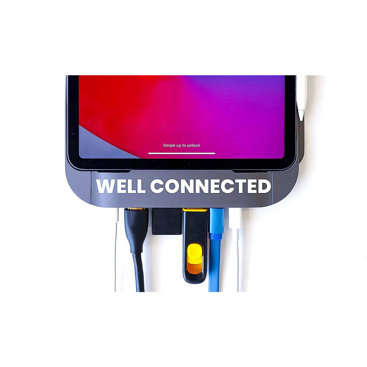 Fledging Hubble 7-in-1 USB-C Hub and Case for 12.9" iPad Pro 2018-2021 - Silver