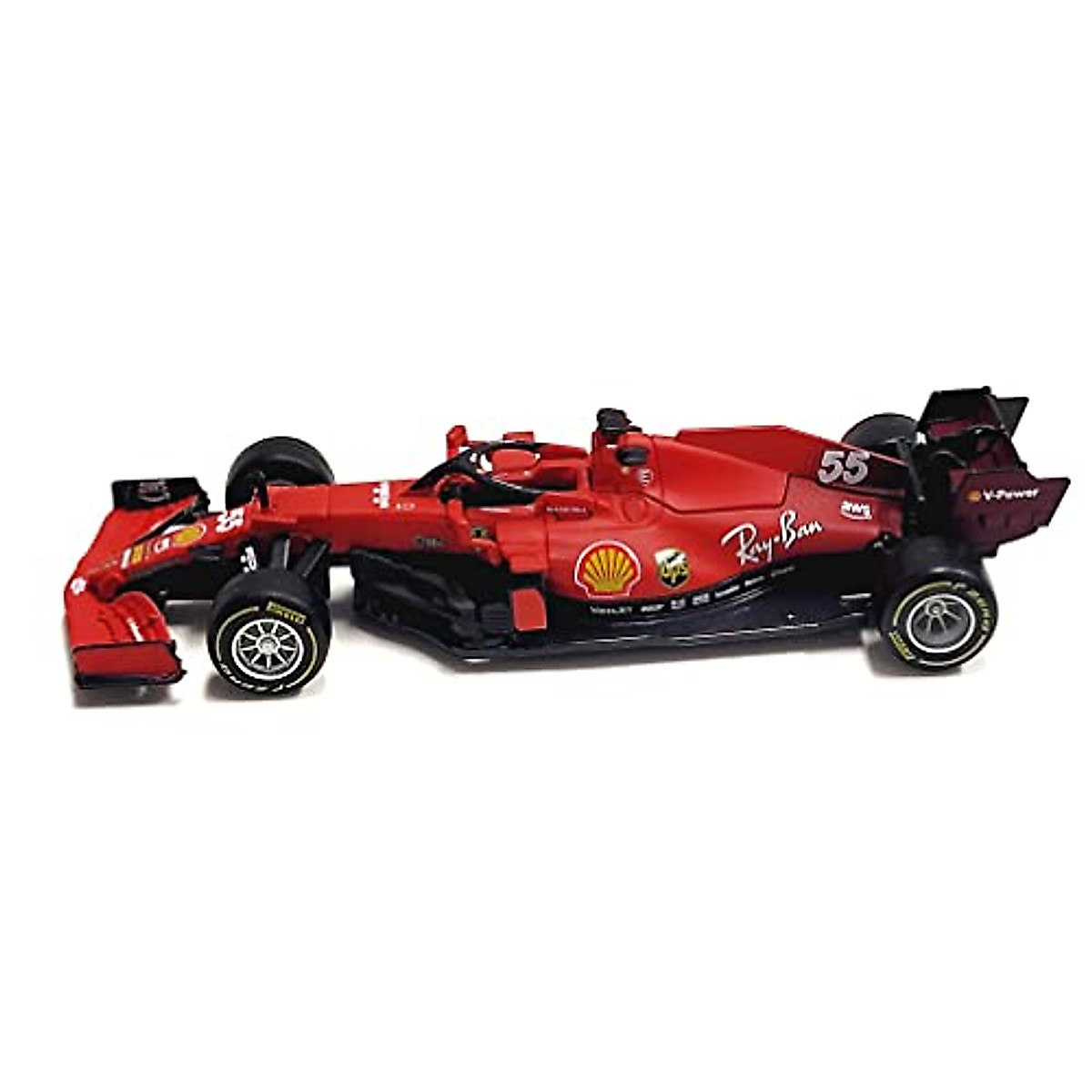 Bburago 1/43 2021 Ferrari SF21 F1#55 Carlos Sainz Diecast Model Car 36829