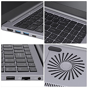 15.5in Laptop, DDR4 2666MHz Space Gray Computer Laptop 15.5in HD IPS Screen for Work US Plug