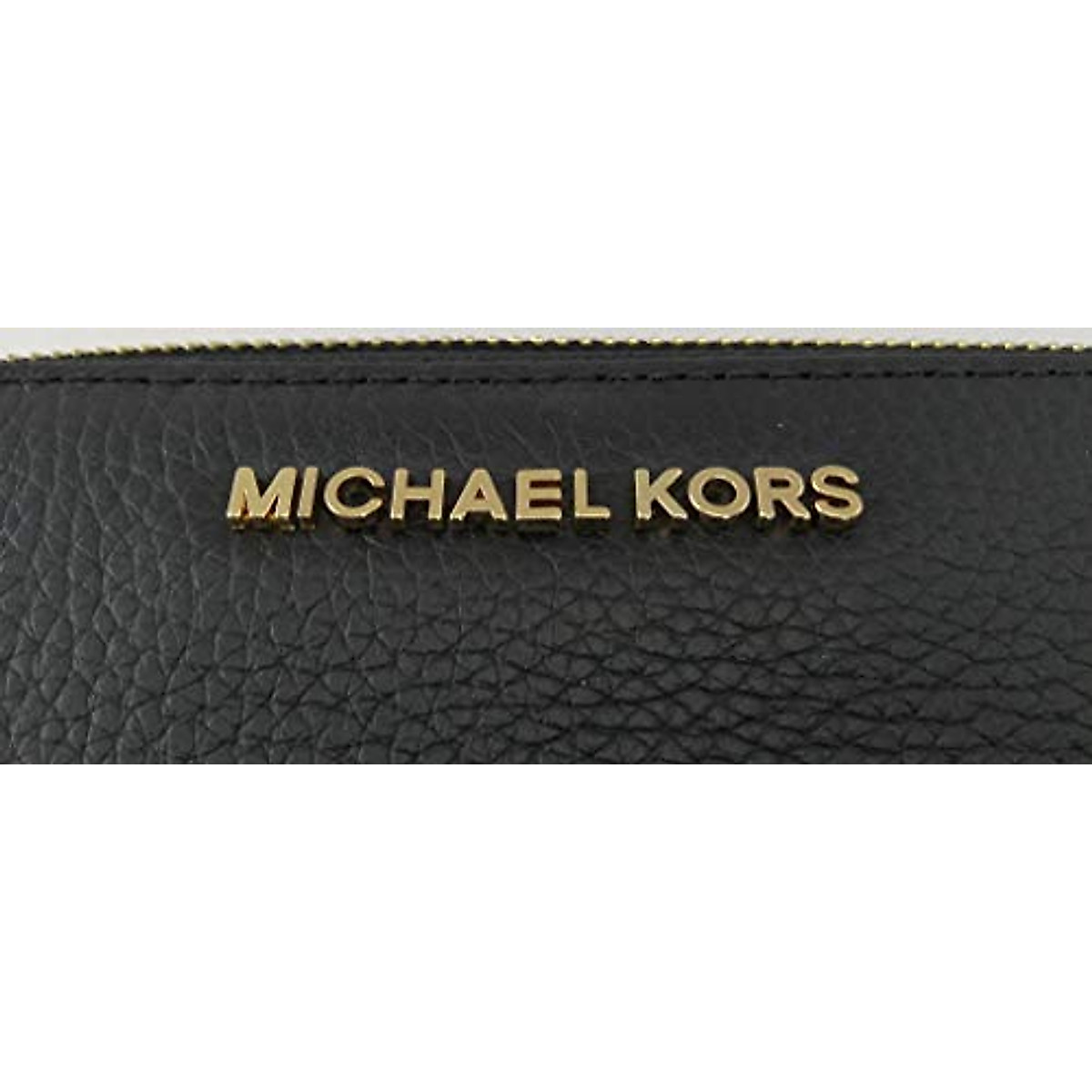 Michael Kors Jet Set Travel Continental Leather Wallet/Wristlet - Black/Gold, Medium