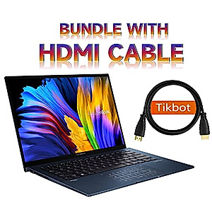 ASUS Zenbook 14" 2.8K OLED Laptop 12 Cores 12th Gen Intel Evo i5-1240P 600 nits 90Hz 100% DCI-P3, 18 hrs Battery Life, Thunderbolt 4, WiFi 6E w/HDMI Cable(8GB RAM | 256GB PCIe SSD)