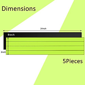 5 Pack Magnetic Sentence Strips, 24 x 3 Inch, Magnetic Dry Erase Sentence Strips, Lined Magnetic Strips, Reusable Classroom Learning Tool for Whiteboard Learning Teacher (Multi Color)