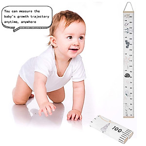 Watris Veiyi Height Measure Chart, Growth Height Chart, Measuring Height Chart, Cute Portable Writable Wall Sticker Height Measure Meaningful Memories Removable Roll Up Measure Wall Chart 7.9x8.3in(A)