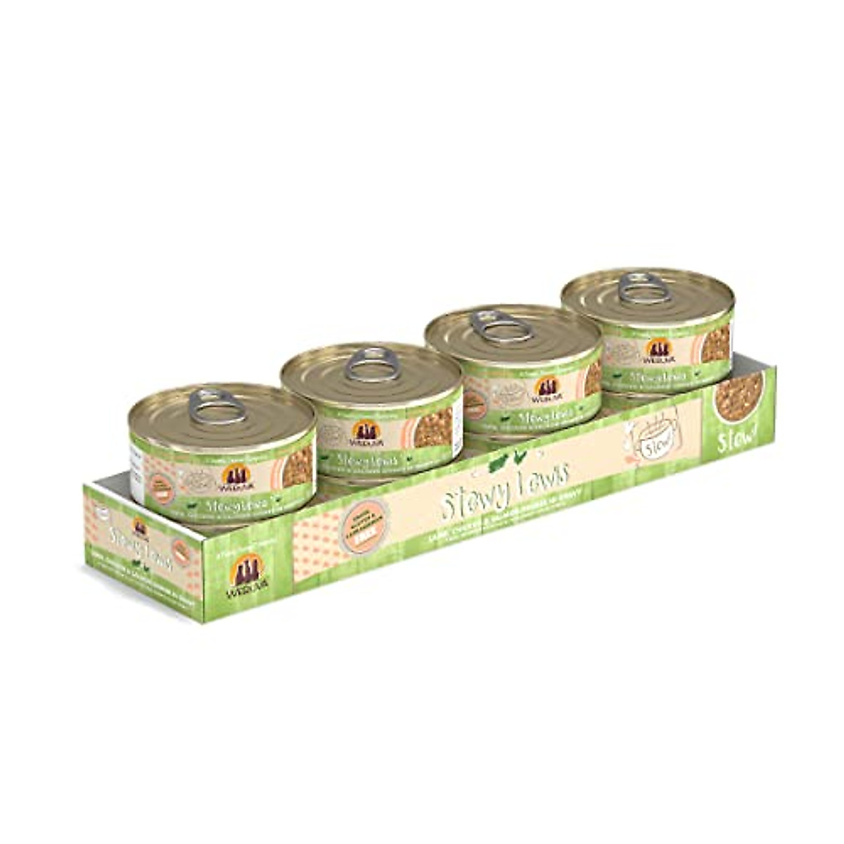 Weruva Classic Cat Stews, Stewy Lewis with Lamb, Chicken & Salmon In Gravy, 5.5oz Can (Pack of 8)