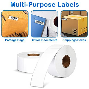 10 Rolls of 350 Lables 1 1/8”x3 1/2”Direct Thermal Labels for Barcodes, Address, Mailing Compatible with Rollo Label Printer & Zebra Desktop Printers [350 Labels/Rolls, 10Roll]
