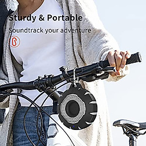 HEYSONG Waterproof Bluetooth Speaker, IPX7 Mini Shower Speaker with HD Sound, LED Light, Floating, Lightweight Portable Speakers for Travel, Pool, Beach, Biking, Kayak, Gifts for Men, Women