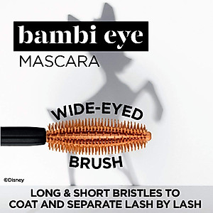 L'Oreal Paris Bambi Eye Mascara, Lasting Volume, Length & Lift, Doe-Eye Definition, No Clumping or Smudging, Waterproof, Black, 0.21 fl. oz.