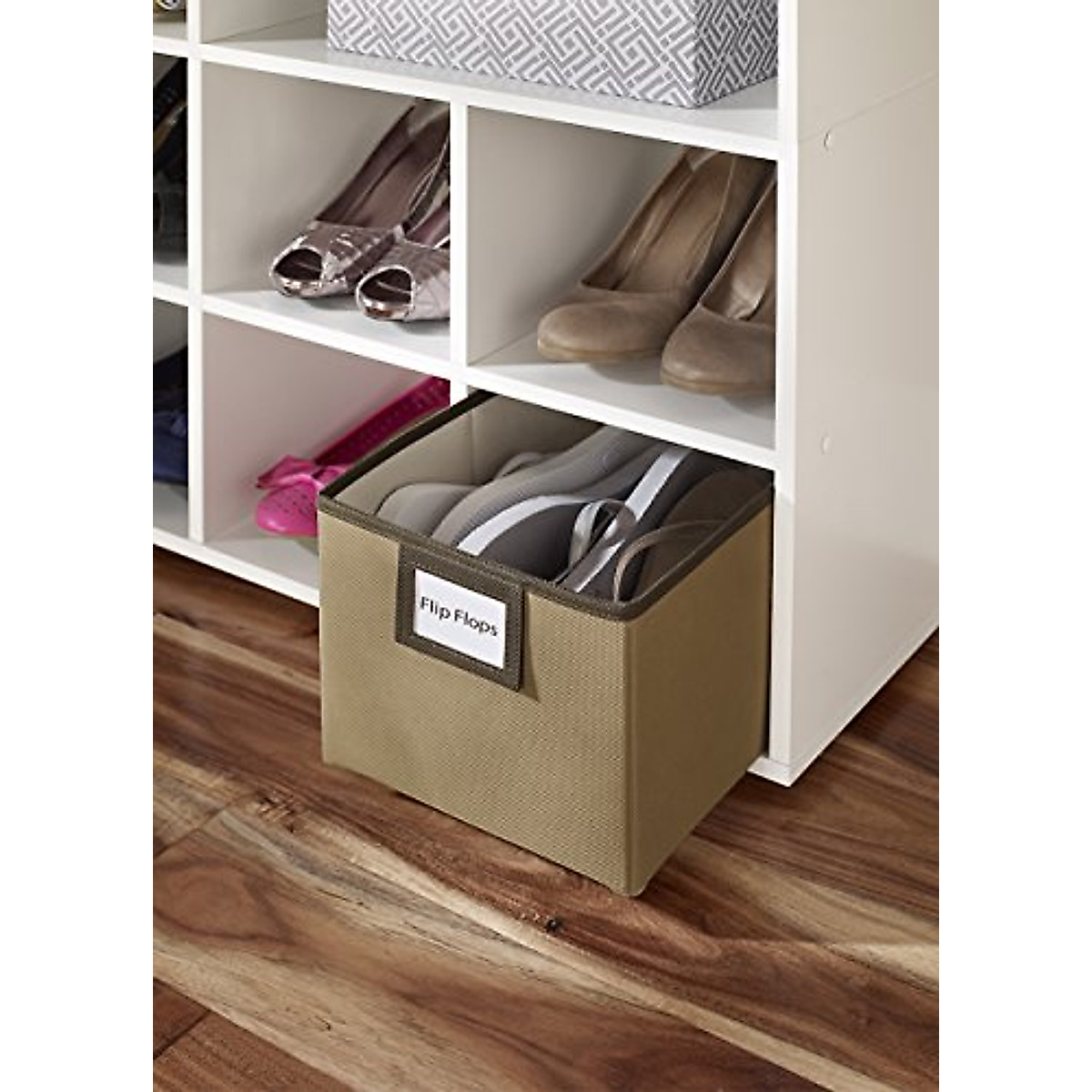 ClosetMaid 25064 Fabric Bin with Write-On Label, Mocha