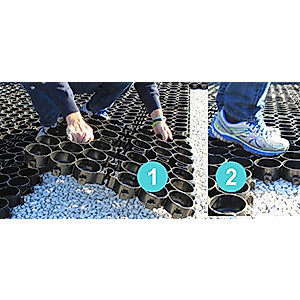 TRUEGRID | PRO Plus Permeable Pavers | Designed for Roads, Parking Lots, Stables | Outdoor Pavers | 1.8" Depth, 250,000+ lb Load Class | Pack of 10 (40 Square Feet)