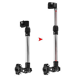 Keenso Umbrella Stand, Baby Stroller MBC Umbrella Stand Pram Retractable Umbrella Holder Stainless Steel and Spare Parts