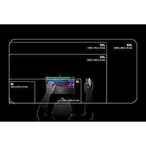 SteelSeries QcK Prism Cloth - Gaming Mouse Pad - 2 zones RGB lighting - Medium size